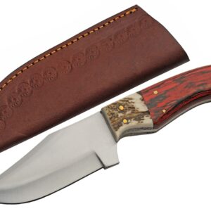 Redtail Stainless Steel Blade Wood Handle Stag Bolster 9 inch Hunting Knife