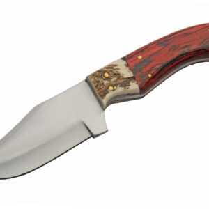 Redtail Stainless Steel Blade Wood Handle Stag Bolster 9 inch Hunting Knife