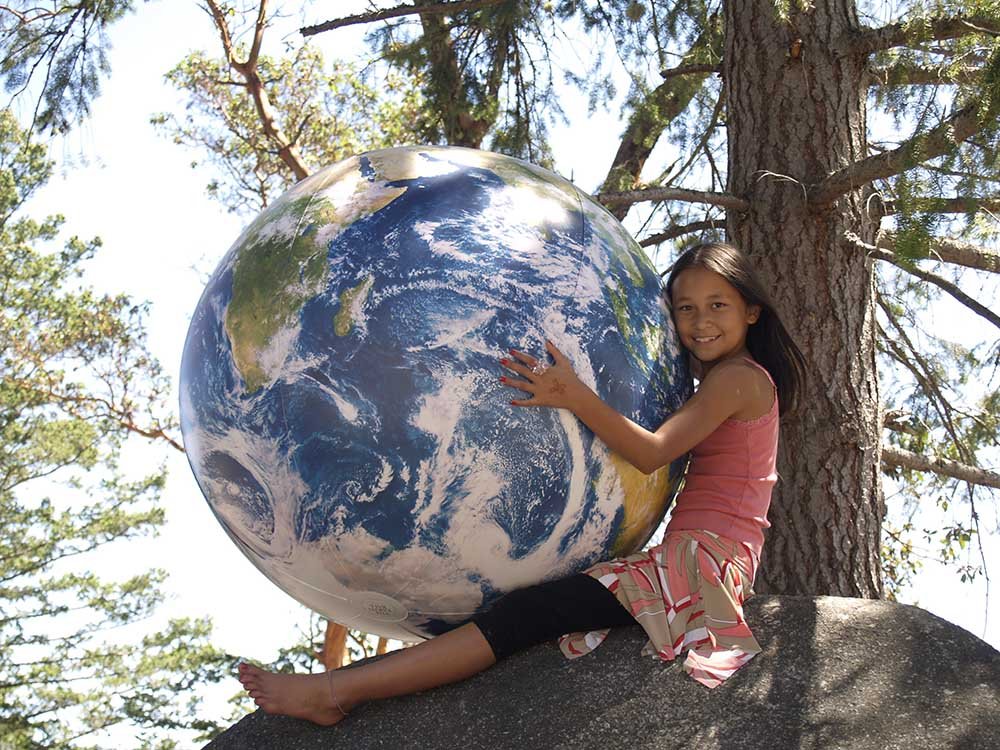 "Huge Inflatable Globe, 1 Meter in Diameter, Earthball"