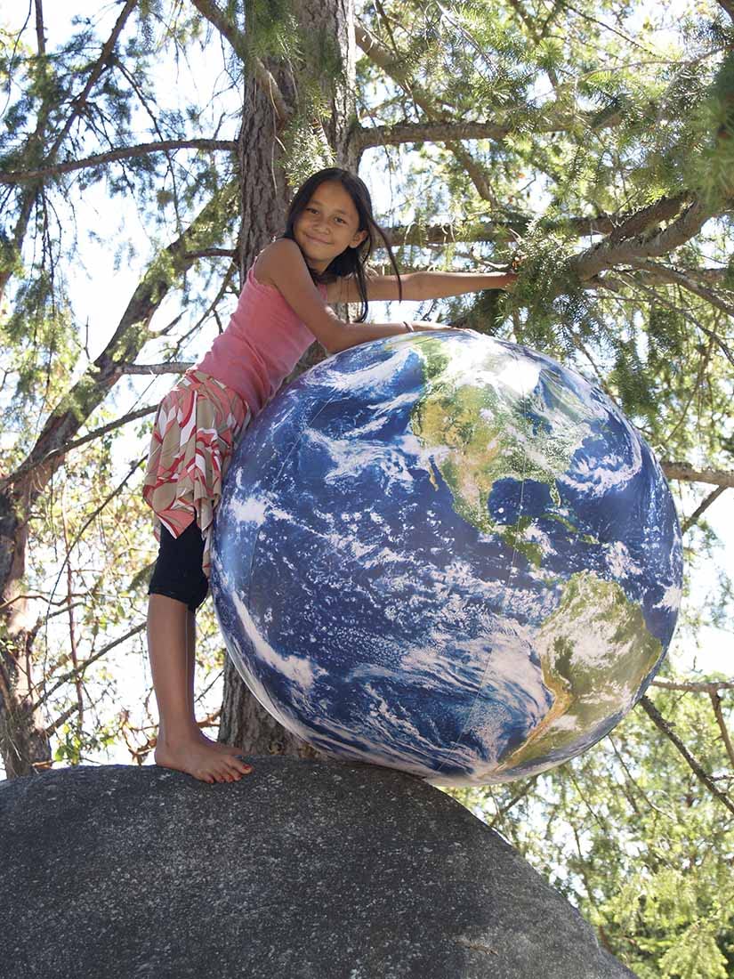 "Huge Inflatable Globe, 1 Meter in Diameter, Earthball"