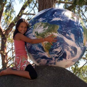 "Huge Inflatable Globe, 1 Meter in Diameter, Earthball"