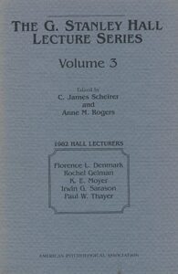 the g. stanley hall lecture series, vol. 3