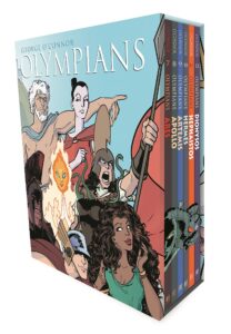 olympians boxed set books 7-12: ares, apollo, artemis, hermes, hephaistos, and dionysos