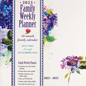 2023 Hydrangeas Family Weekly Planner (18-months, July 2022 - December 2023)