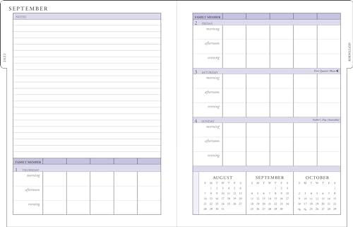 2023 Hydrangeas Family Weekly Planner (18-months, July 2022 - December 2023)