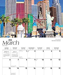 Las Vegas 2022 12 x 12 Inch Monthly Square Wall Calendar with Foil Stamped Cover, USA United States of America Nevada Rocky Mountain City