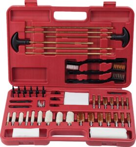 outers 62 piece blow molded 70074 gun cleaning kit comes in a storage case