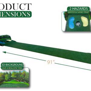 Club Champ Super Sized Putt N' Hazard Electric Putting Mat