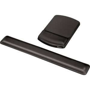 Fellowes 91737 Gel Wrist Rest - Graphite/Platinum