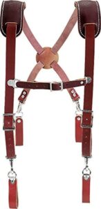 occidental leather 5009 leather work suspenders, adjustable size, dark brown