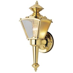 westinghouse 6696400 one-light wall lantern,polished brass