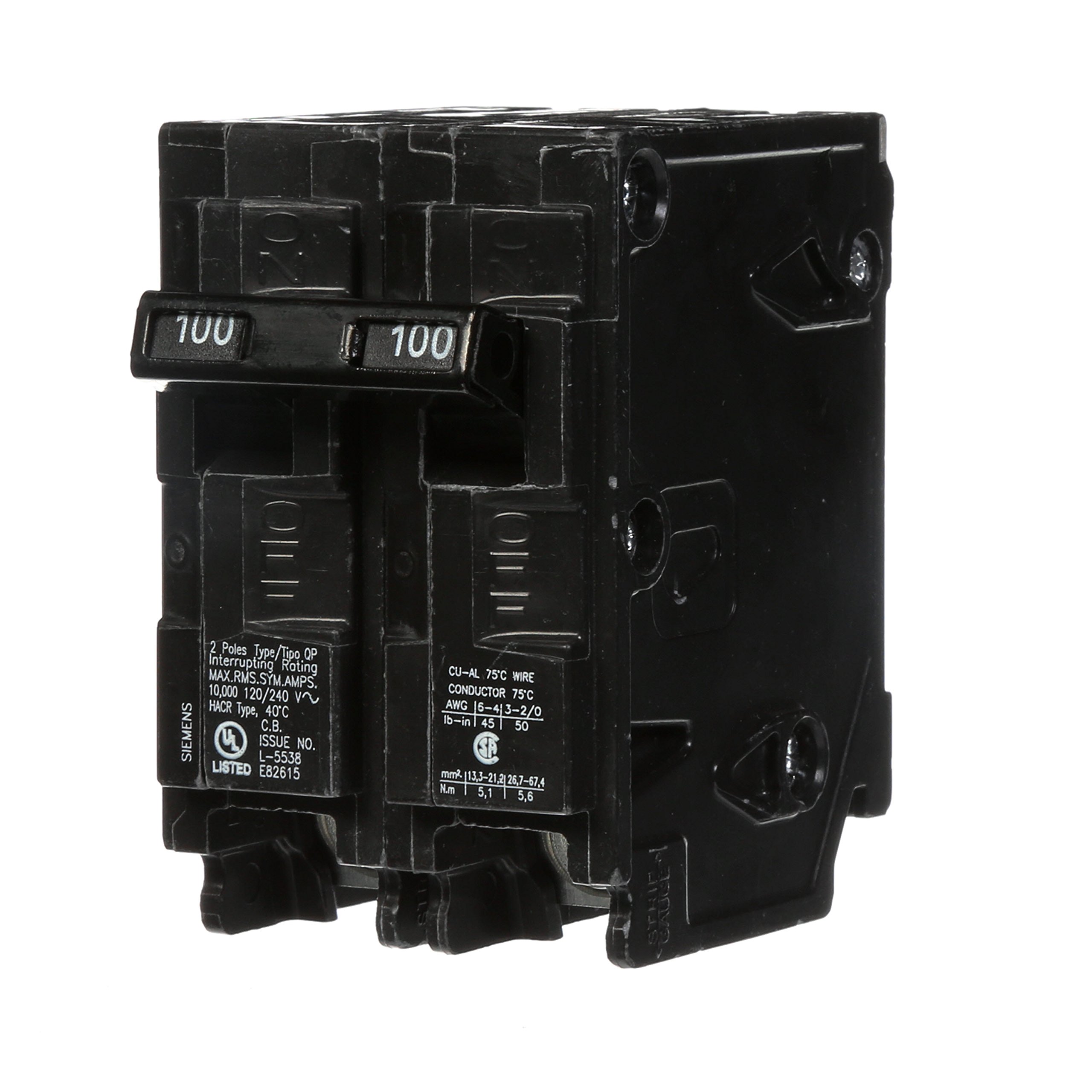 Siemens Q2100 100-Amp Double Pole Type QP Circuit Breaker