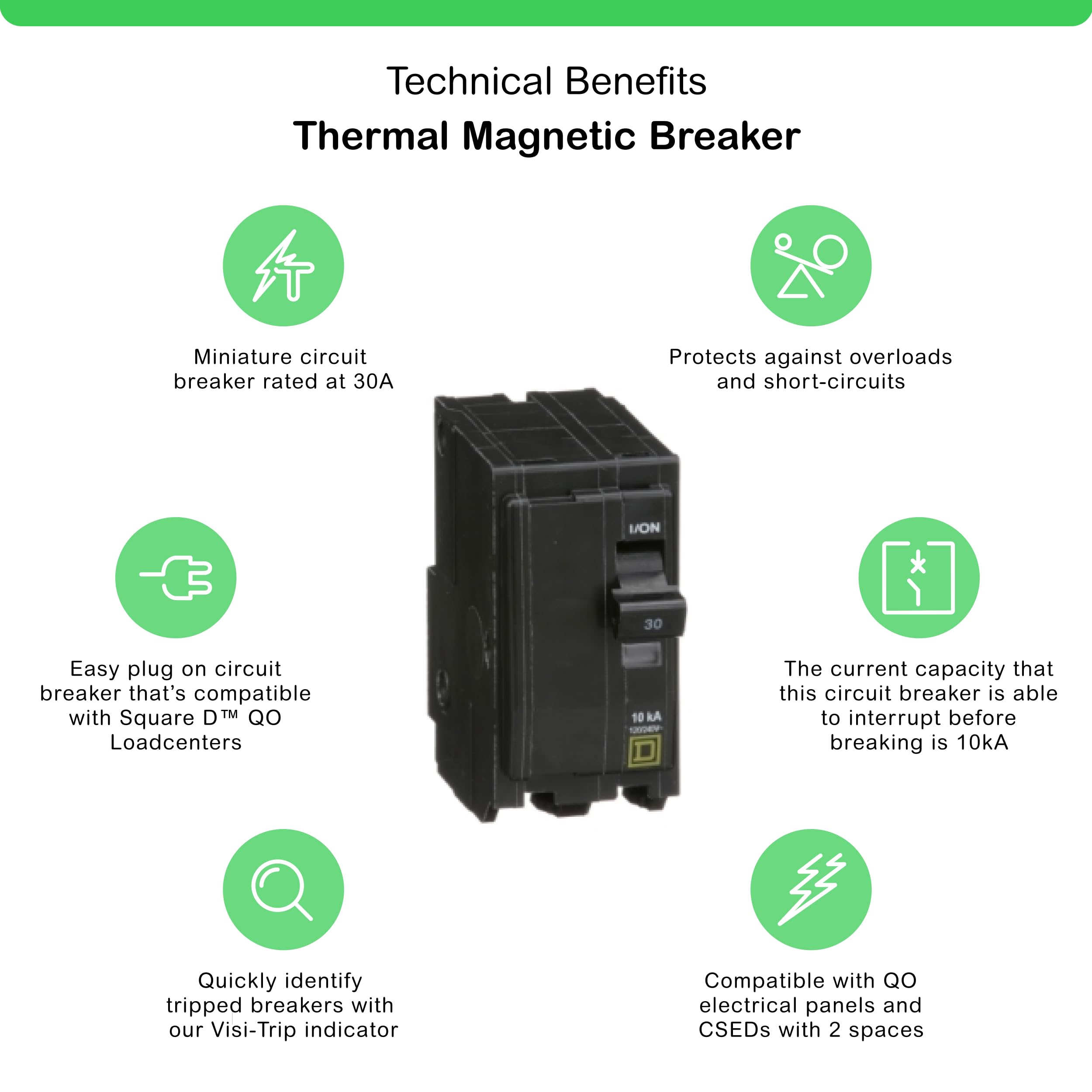 Square D - QO230CP QO 30-Amp Two-Pole Circuit Breaker