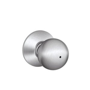 schlage f40orb626 orbit privacy knob, satin chrome