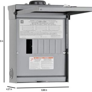 Square D - HOM612L100RBCP Homeline 100 Amp 6-Space 12-Circuit Outdoor Main Lugs Load Center