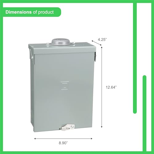 Square D - HOM612L100RBCP Homeline 100 Amp 6-Space 12-Circuit Outdoor Main Lugs Load Center