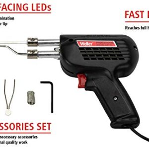 Weller 260-Watt/200W Professional Soldering Gun Kit with Three Tips and Solder in Carrying Case - D550PK, Corded Electric