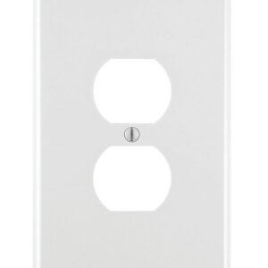 Leviton 88103 1-Gang Duplex Device Receptacle Wallplate, Oversized, Thermoset, Device Mount, White