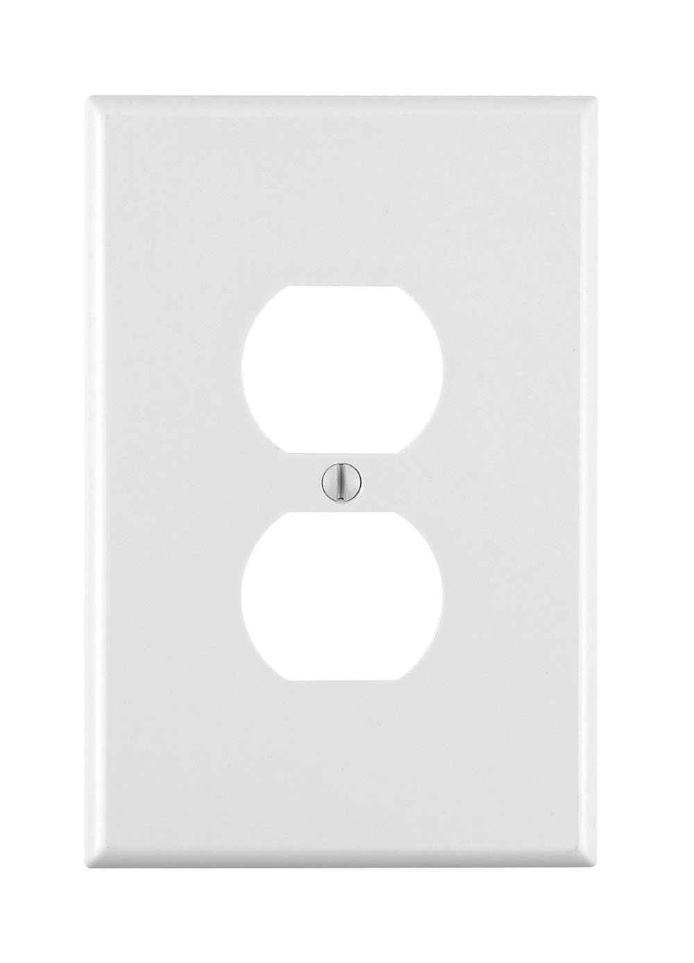 Leviton 88103 1-Gang Duplex Device Receptacle Wallplate, Oversized, Thermoset, Device Mount, White