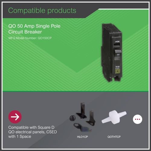 Square D - QO150CP QO 50 Amp Single-Pole Circuit Breaker