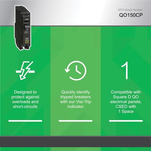 Square D - QO150CP QO 50 Amp Single-Pole Circuit Breaker