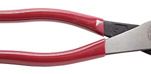 Klein Tools D228-8 Pliers, Made in USA, Diagonal Cutting Pliers with Short Jaw and Beveled Knives, High-Leverage Color-Coded Wire Cutters, 8-Inch