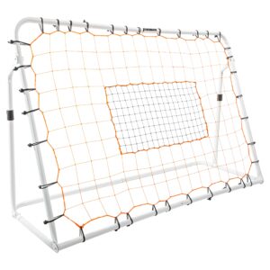 franklin sports soccer rebound net - training soccer net - perfect for backyard soccer practice - portable 6'x4' net with steel frame - white