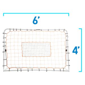 Franklin Sports Soccer Rebound Net - Training Soccer Net - Perfect For Backyard Soccer Practice - Portable 6'x4' Net With Steel Frame - White