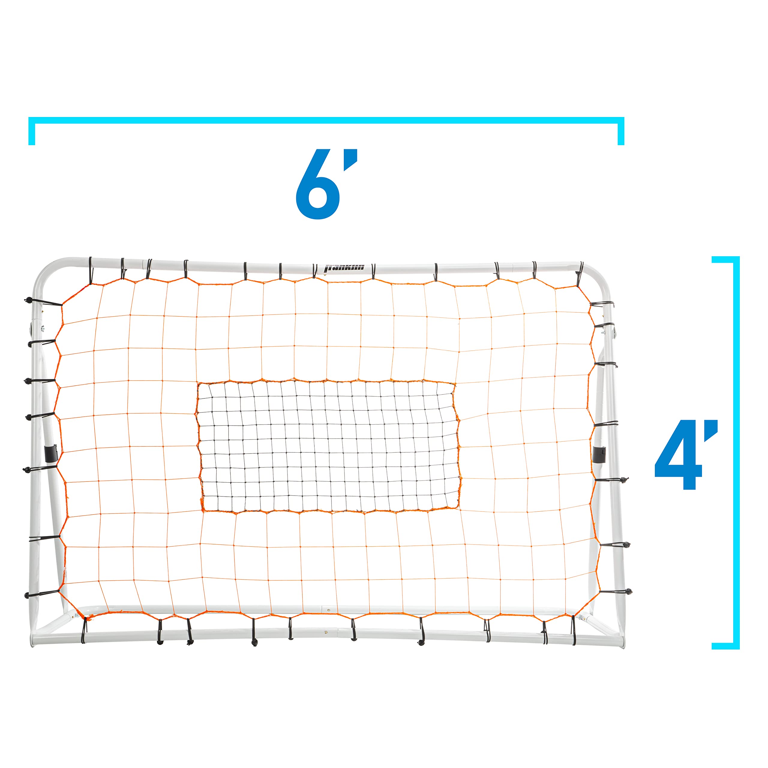 Franklin Sports Soccer Rebound Net - Training Soccer Net - Perfect For Backyard Soccer Practice - Portable 6'x4' Net With Steel Frame - White