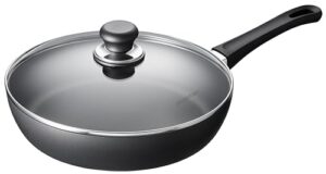 scanpan classic 3.25 quart sauté pan with cookware lid