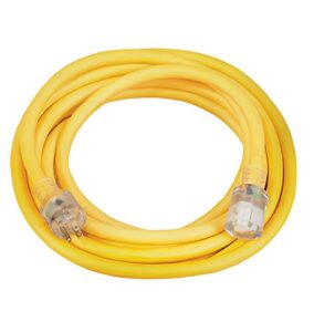 coleman cable 02687 10/3 vinyl outdoor extension cord with lighted end 25-foot