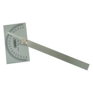 general tools angle protractor #17 stainless steel square head - measuring tool for carpenters & woodworking hobbyists