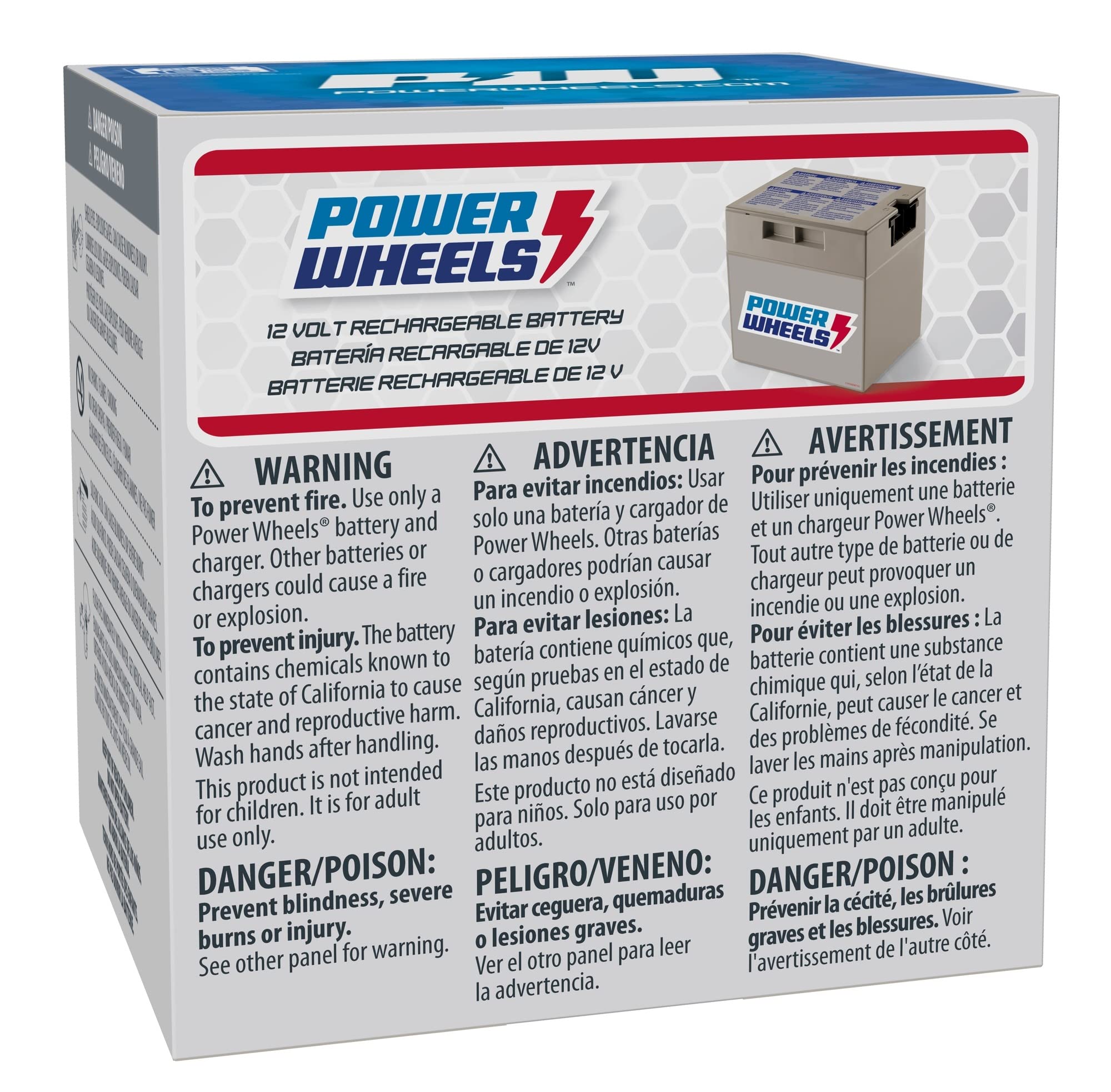 Power Wheels Fisher-Price Power Wheels 12-Volt Rechargeable Battery,replacement battery for Power Wheels ride-on vehicles