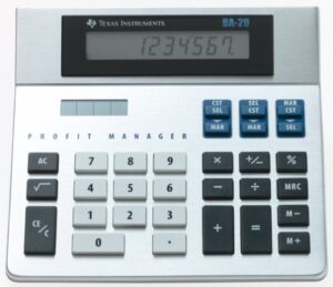 texas instruments profit manager ba-20 desktop calculator