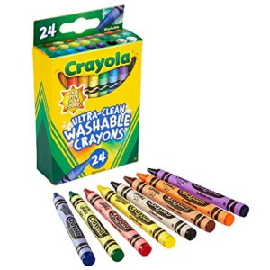 Crayola Washable Crayons, School Supplies, 24 Count