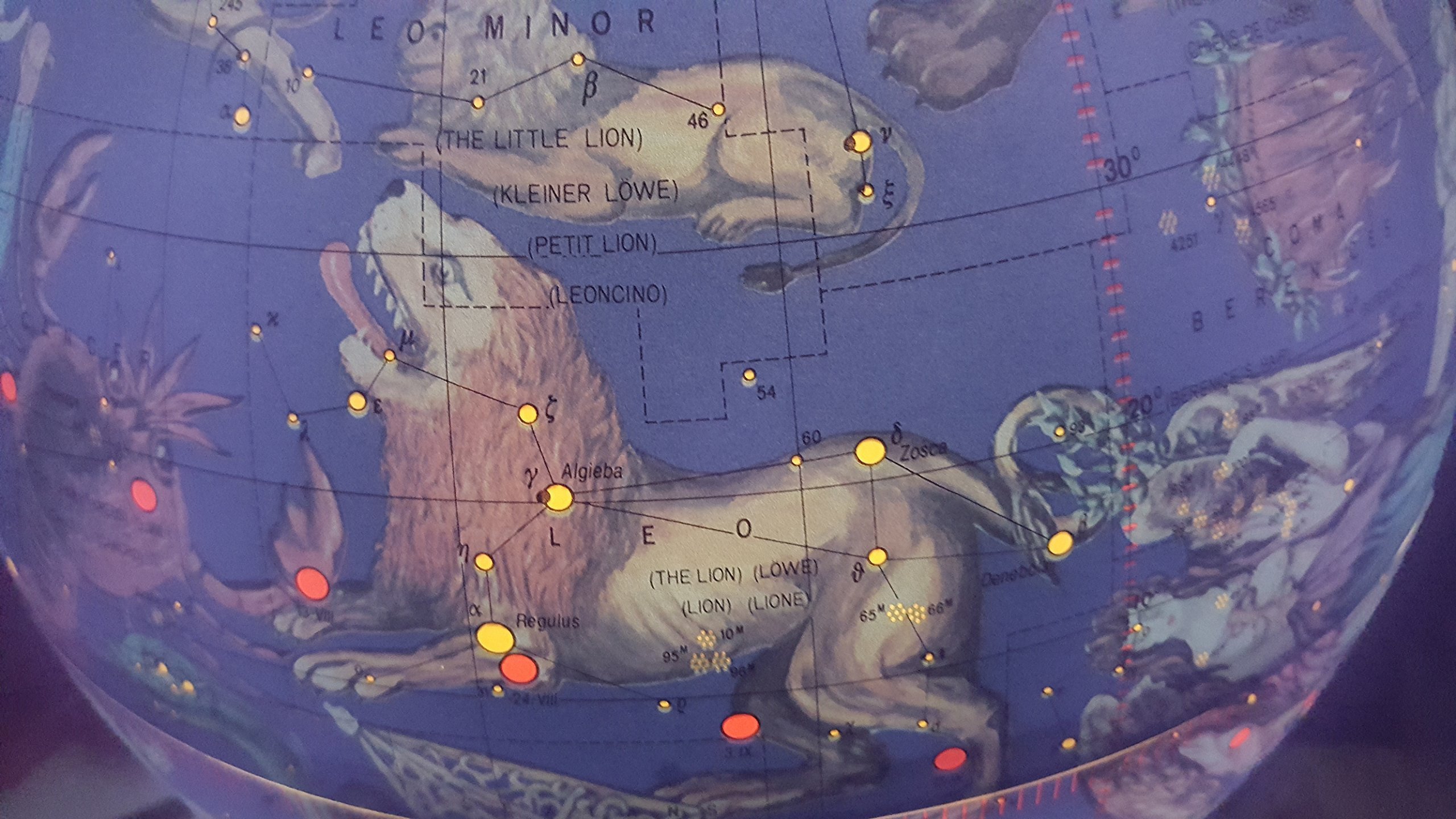 Replogle Constellation Illuminated Globe, Dual map, Detailed sky map, Turn the Light ON to see all of the Constellations that represent 12 different Zodiac Signs(12"/30cm diameter)