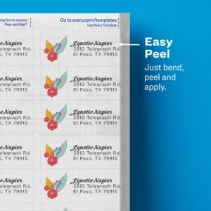 Avery Printable Address Labels with Sure Feed, 1-1/3" x 4", Matte Clear, 700 Blank Mailing Labels (05662)