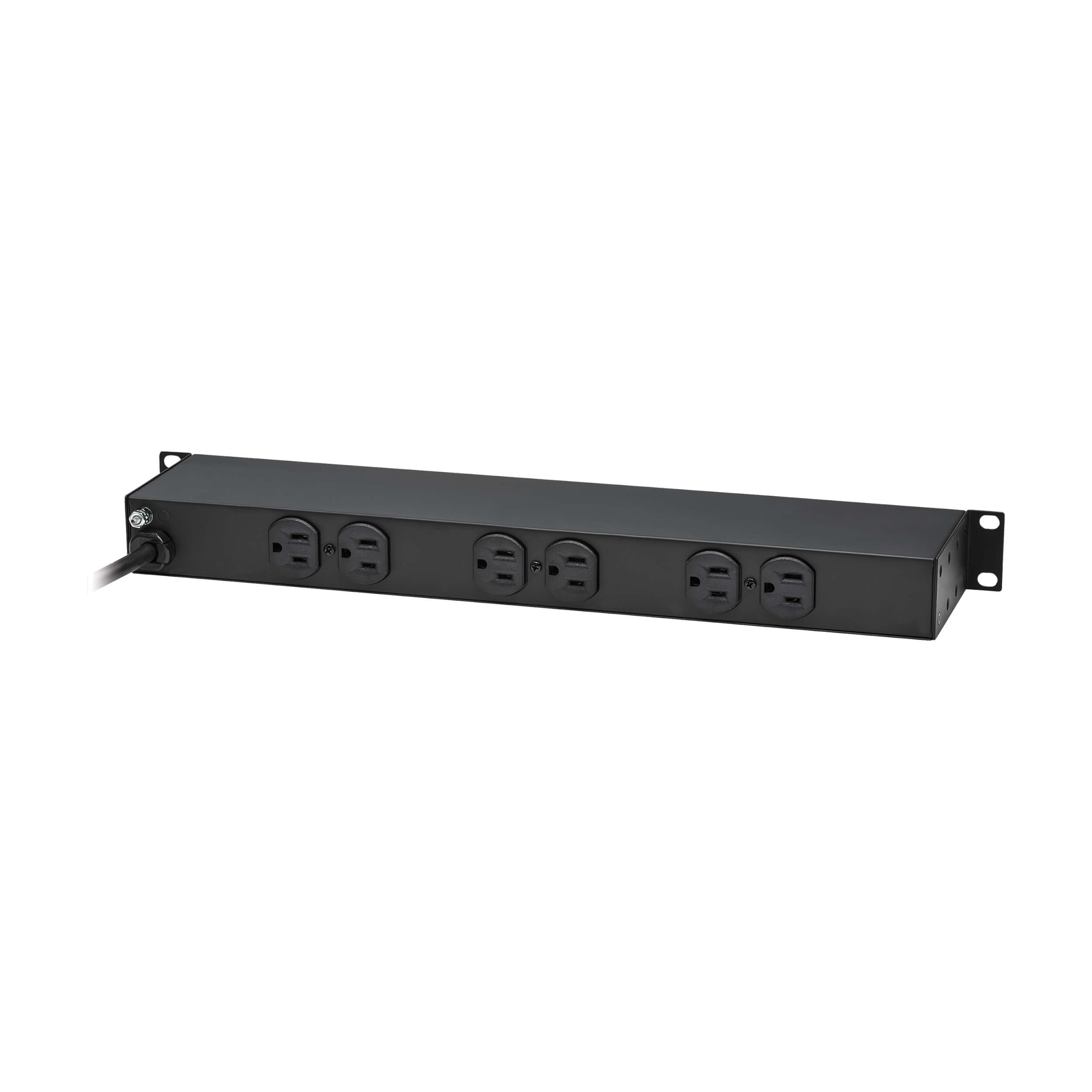 Tripp Lite 12-Outlet Rackmount PDU Power Strip, Network-Grade Front & Rear Facing Outlets, 15A, 120V, 15ft Cord with 5-15P Plug, Horizontal 1U Rack Mount, Lifetime Manufacturer's Warranty (RS-1215)