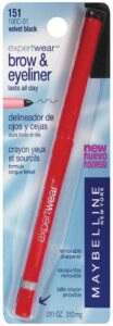 maybelline expert wear brow & eyeliner pencil, velvet black, 0.01 oz.