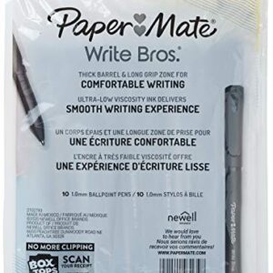 Paper Mate Write Bros Ballpoint Pens, Medium Point (1.0mm), Blue, 10 Count