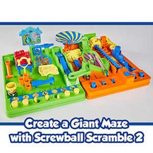 TOMY Games Screwball Scramble Marble Run Game for Kids - Timed Marble Maze Kids Games - Cooperative Board Games for Family Game Night - 1-4 Players - Ages 5 Years and Up