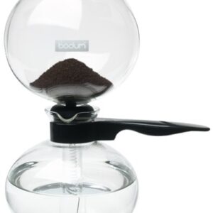 Bodum 34 oz Pebo Vacuum Coffee Maker, High Heat Borosilicate Glass, Black