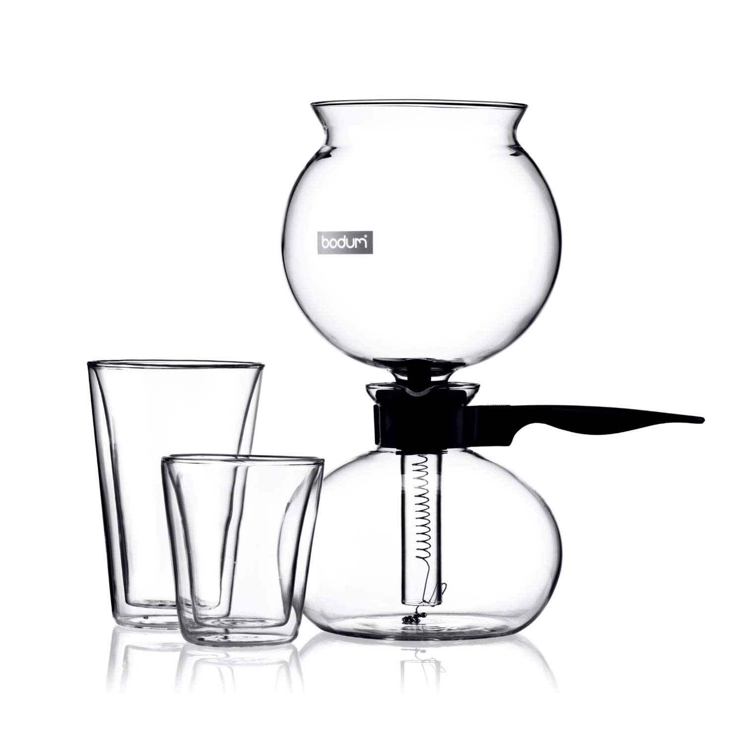 Bodum 34 oz Pebo Vacuum Coffee Maker, High Heat Borosilicate Glass, Black