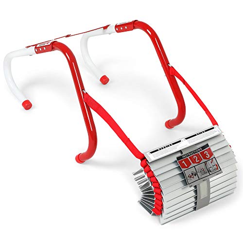 Kidde Fire Escape Ladder, 2-Story Rope Ladder, Extends to 13-Feet, Anti-Slip Rungs