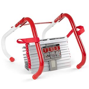 Kidde Fire Escape Ladder, 2-Story Rope Ladder, Extends to 13-Feet, Anti-Slip Rungs