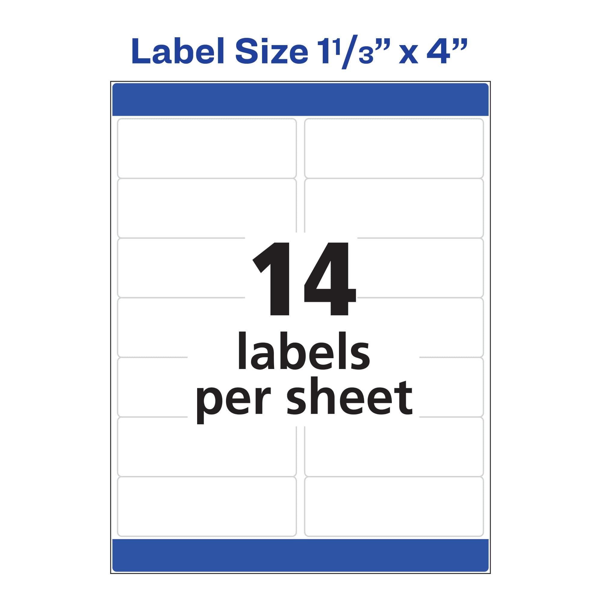 Avery Easy Peel Printable Address Labels with Sure Feed, 1-1/3" x 4", White, 350 Blank Mailing Labels (05262)