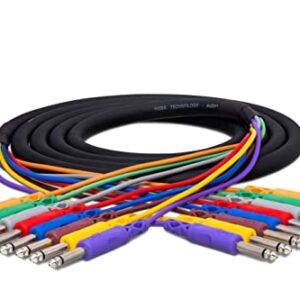 Hosa CPP-830 1/4" TS to Same Unbalanced Patch Cables, 1 Foot