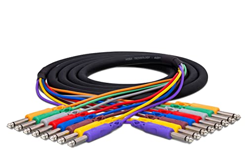 Hosa CPP-830 1/4" TS to Same Unbalanced Patch Cables, 1 Foot