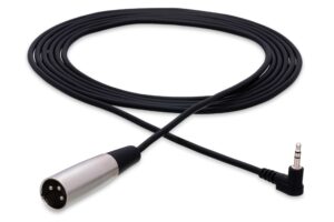 hosa xvm-105f xlr3f to right angle 3.5 mm trs microphone cable, 5 feet