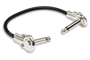 hosa irg-100.5 low-profile right angle guitar patch cable, 6 inch